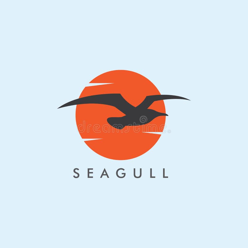 Seagul bird illustration stock vector. Illustration of design - 225158123