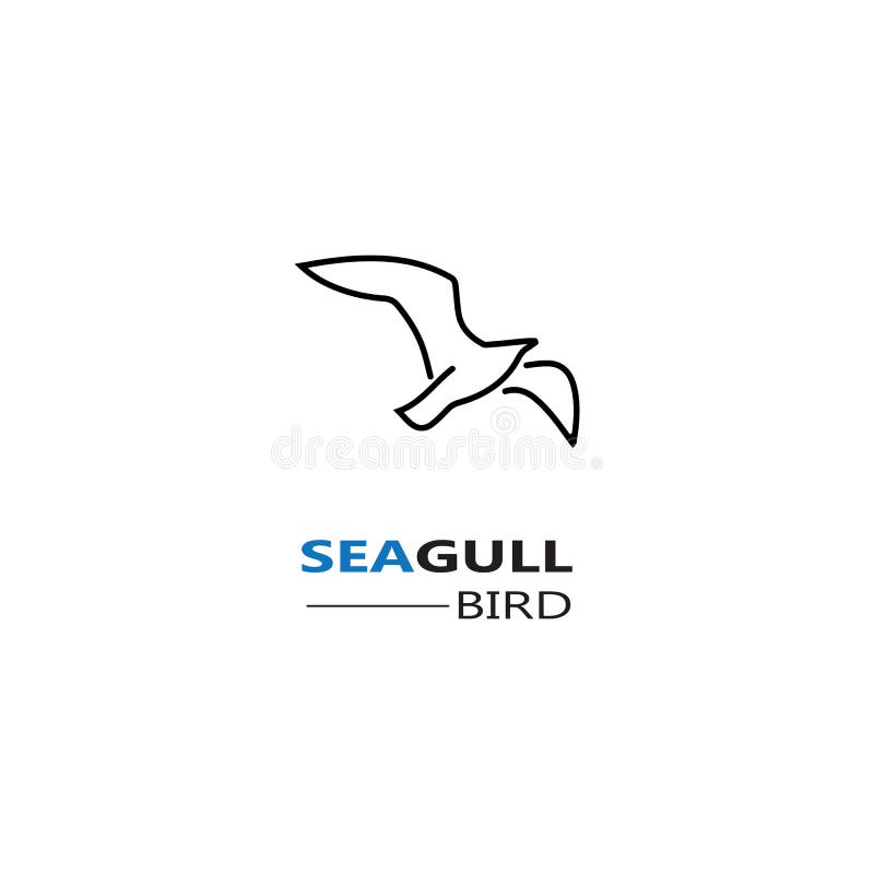 Seagull Bird Logo Icon Vector Designs Stock Vector - Illustration of ...