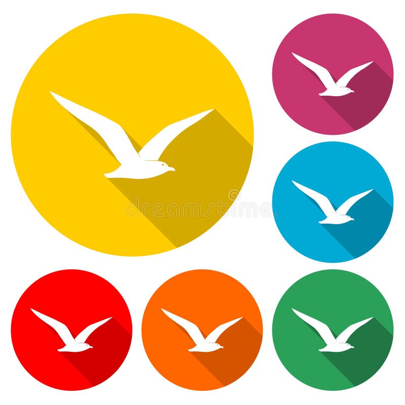 Seagull Icon - Vector Illustration Stock Vector - Illustration of ...