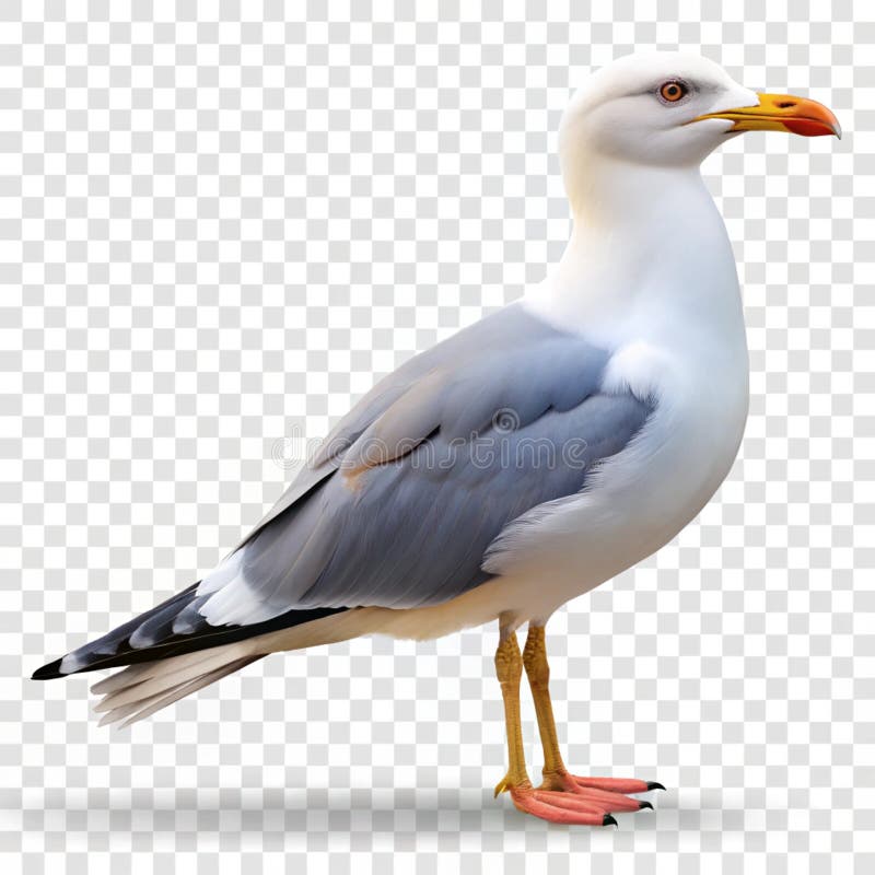 Seagull Isolated on Transparent Background Stock Illustration ...