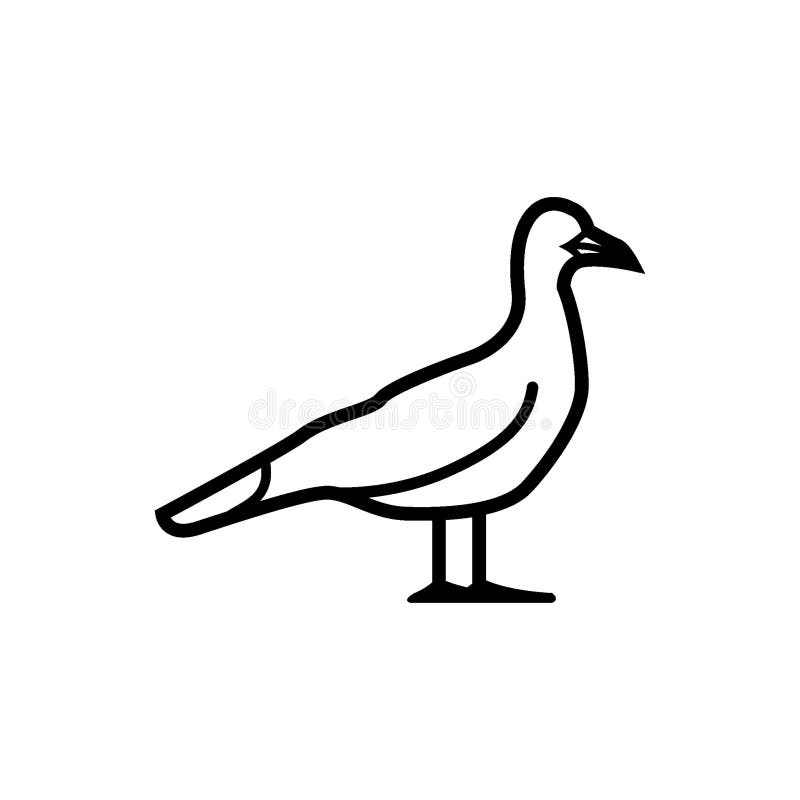 Seagull Outlines Stock Illustrations – 42 Seagull Outlines Stock ...