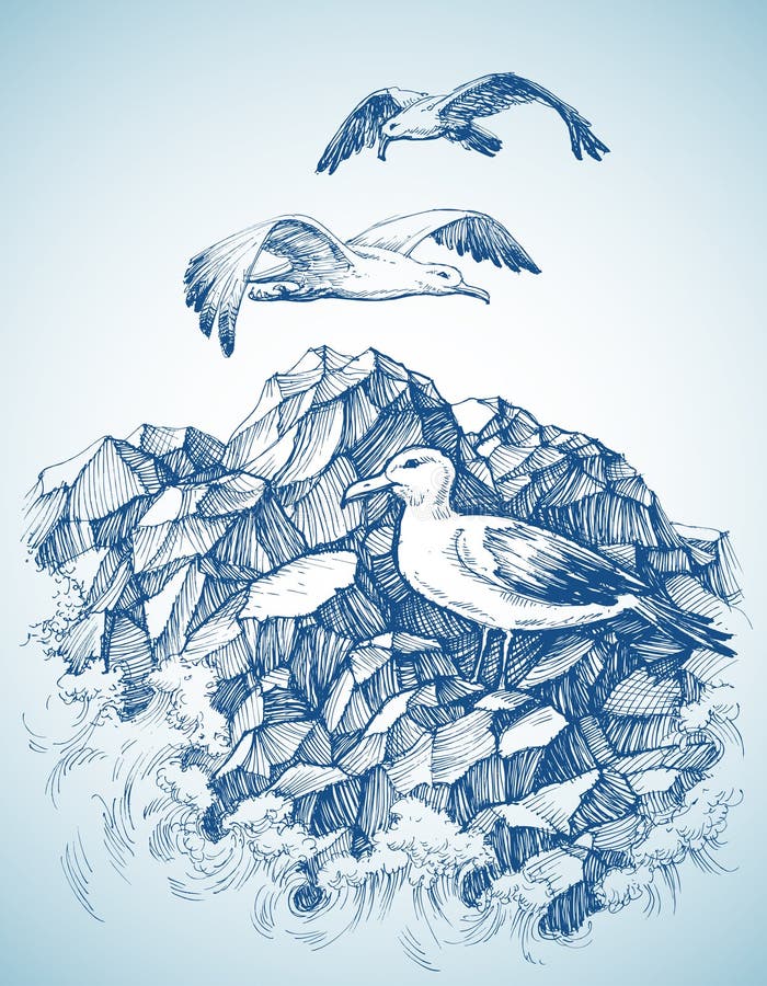 Sea Etching Shore Stock Illustrations – 260 Sea Etching Shore Stock ...