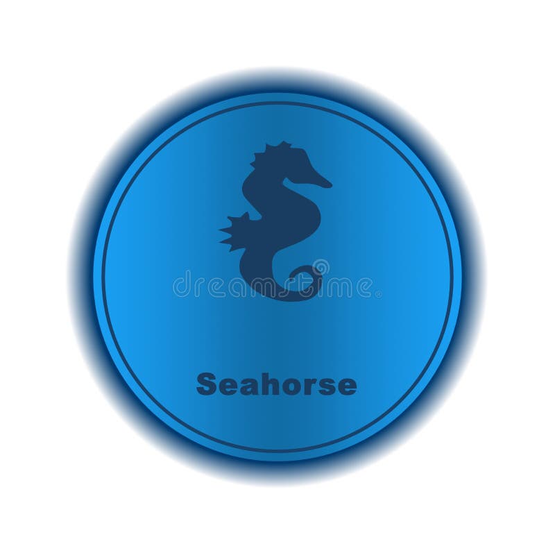 Seahorse Icon, Sign, Illustration Stock Illustration - Illustration of ...