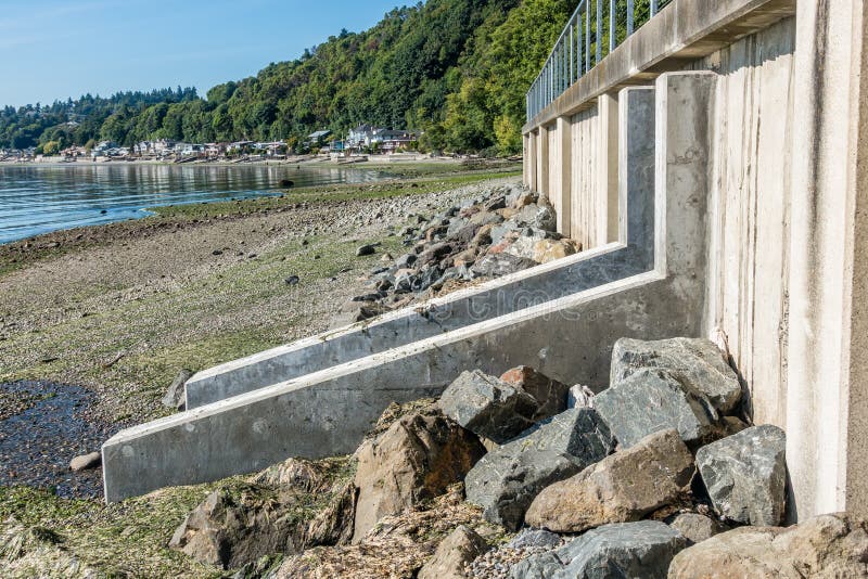 Seahurst Park Wall stock photo. Image of pacific, shoreline - 55878054