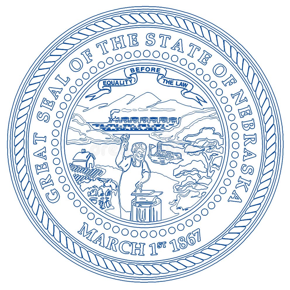Nebraska State Seal Stock Illustrations – 457 Nebraska State Seal Stock ...