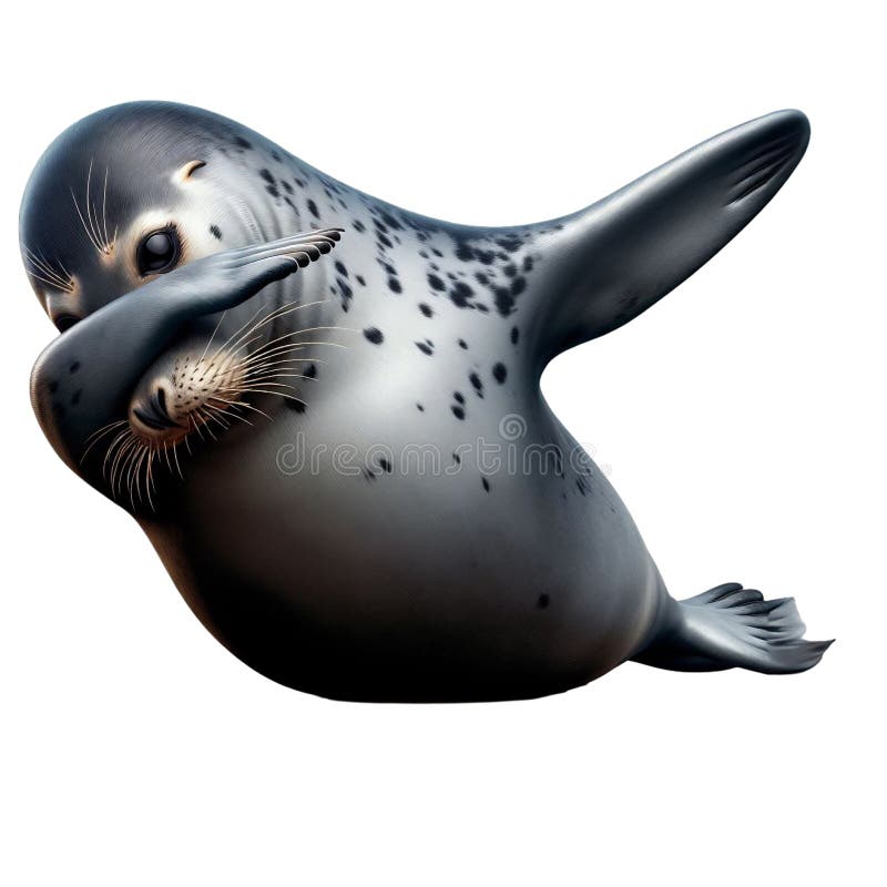 A Seal Character is Depicted Wearing Cool Sunglasses and Striking a Dab ...