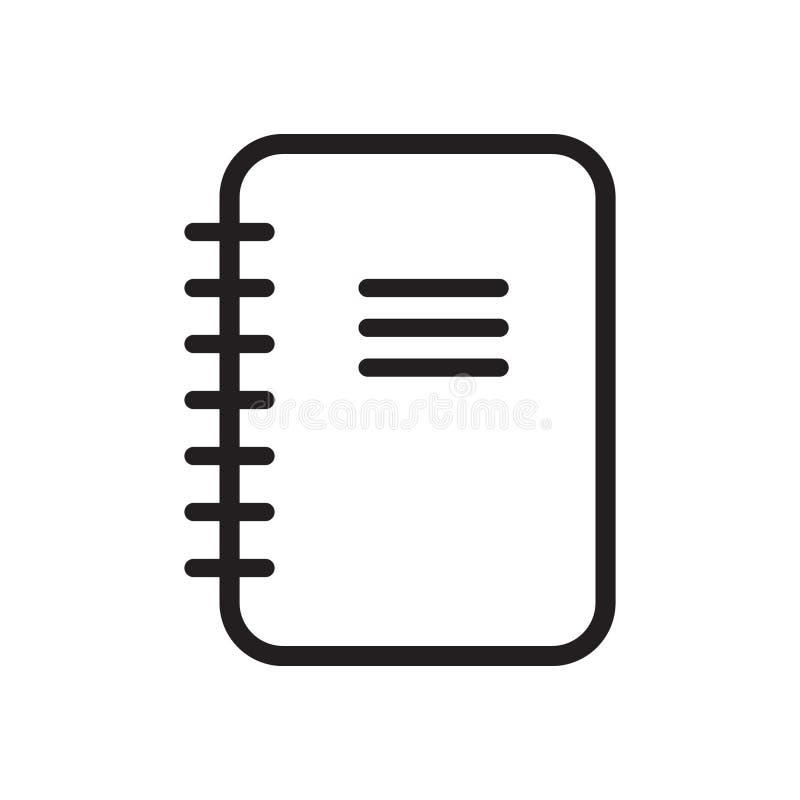 Outline Note Book Icon Illustration Vector Symbol Stock Vector ...