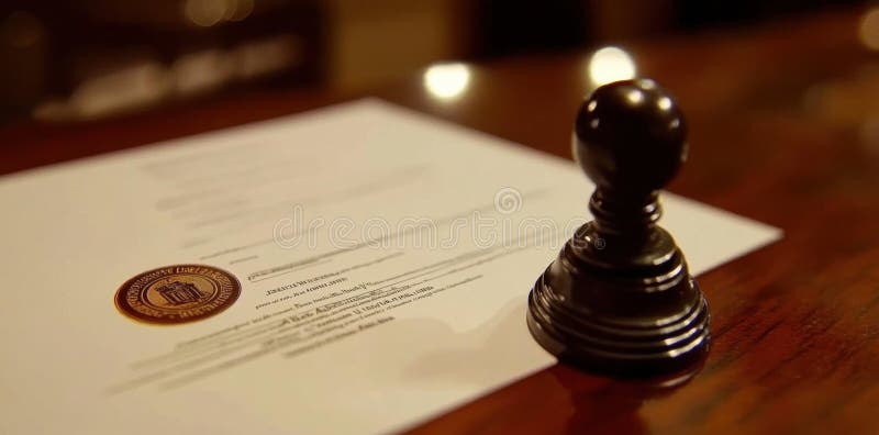 Seal and Document on Table, Authentication and Legitimacy Concept Stock ...