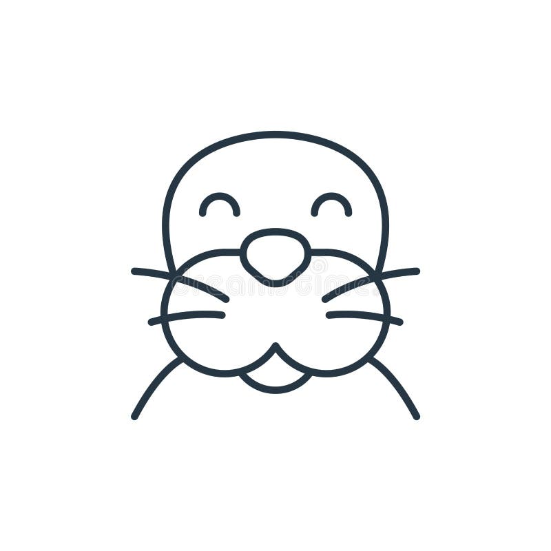 Seal Icon Vector from Animals Concept. Thin Line Illustration of Seal ...