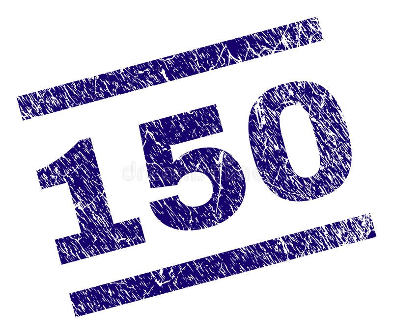 Grunge Textured 150 Stamp Seal Stock Vector - Illustration of numeric ...