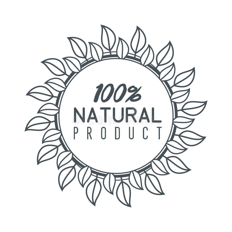 Seal Natural Product Guaranteed Stock Vector - Illustration of quality ...