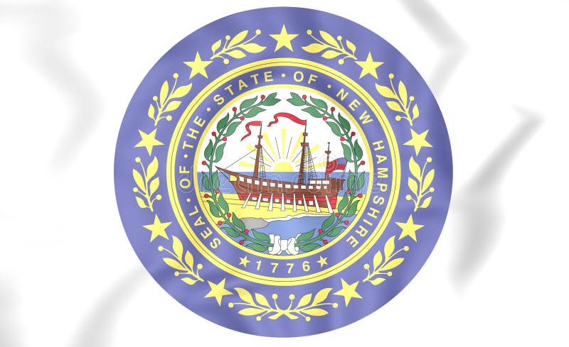 Seal of New Hampshire, USA. Stock Illustration - Illustration of ...
