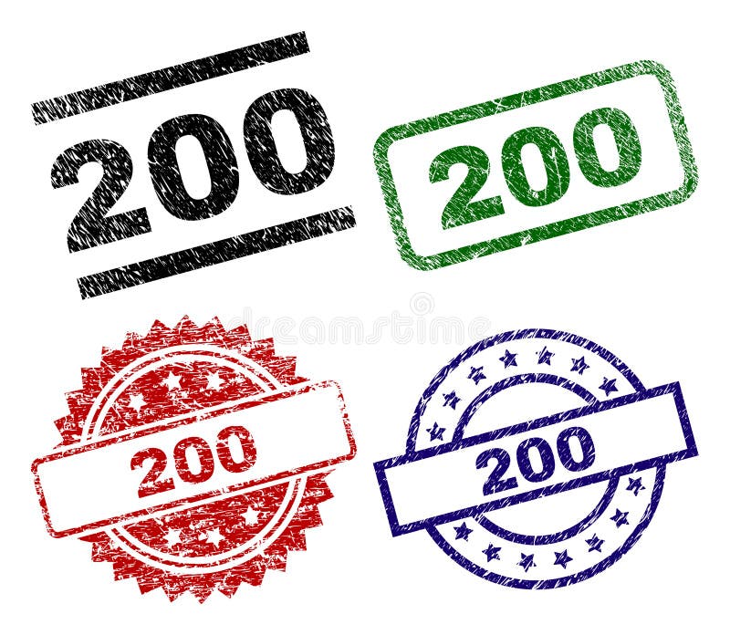 Grunge Textured 200 Stamp Seals Stock Vector - Illustration of mark ...