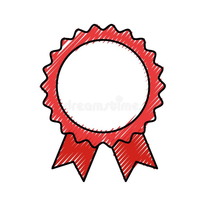 Seal with ribbon icon stock vector. Illustration of quality - 95706473