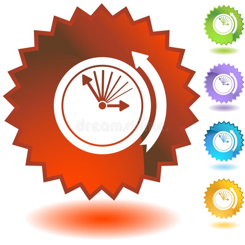 Seal Set - Rewind Time stock vector. Illustration of clock - 9990527