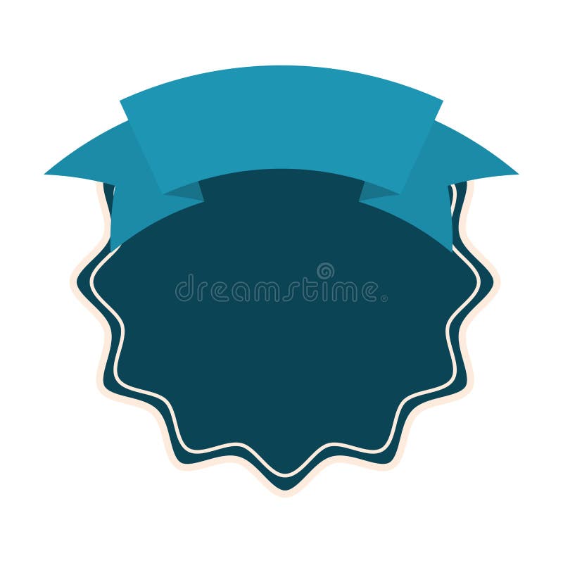 Seal Stamp with a Blue Ribbon Stock Vector - Illustration of dark ...