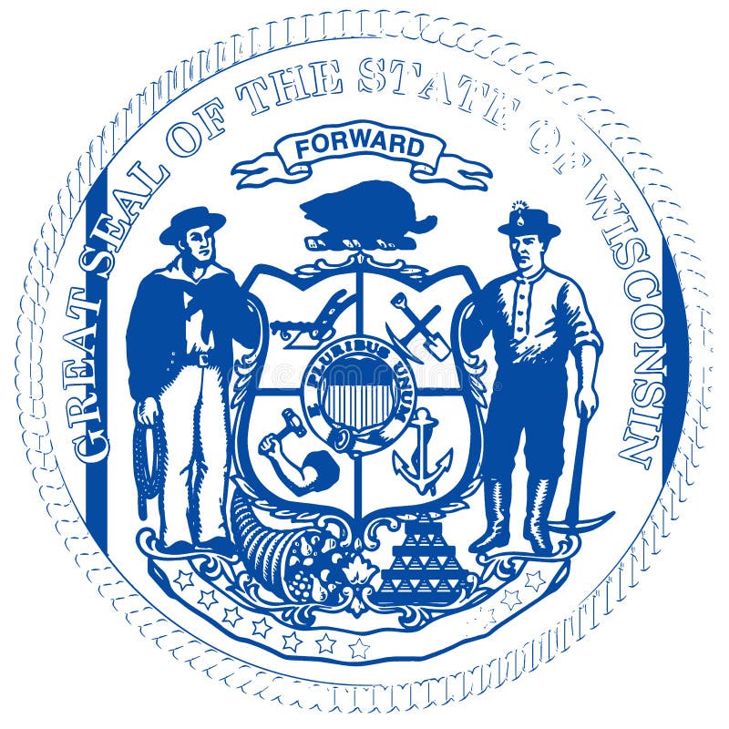 Wisconsin State Seal stock illustration. Illustration of artwork ...