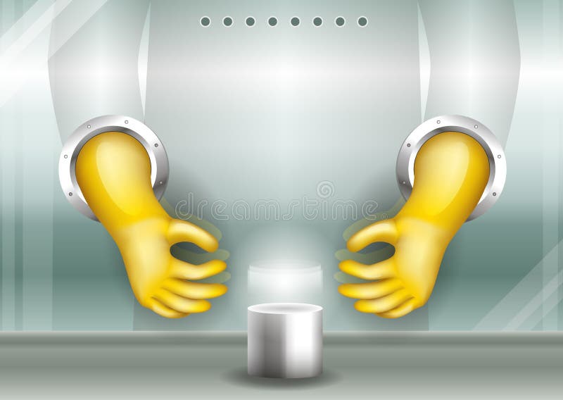 Sealed Box with Laboratory Gloves Stock Illustration - Illustration of ...