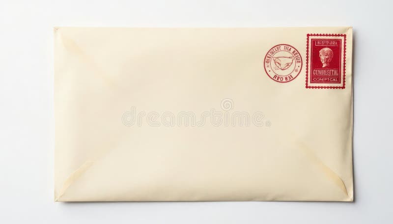 Sealed Envelope, Confidential Stamp, White Backdrop , Studio Shot ...