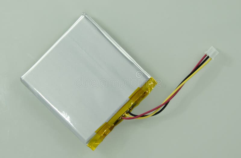 A Sealed Lithium Ion Battery with Cable Connection Stock Image - Image ...