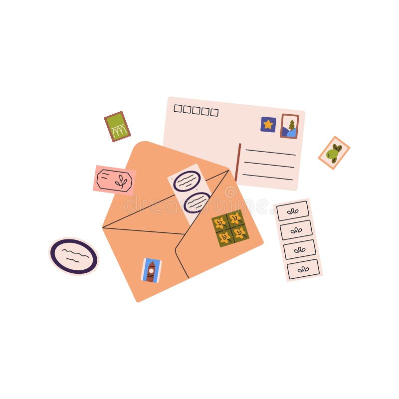 Vintage post marks stock vector. Illustration of letters - 2651744