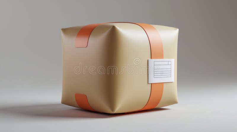 Sealed Package with Shipping Label: Ready for Delivery and Logistics ...