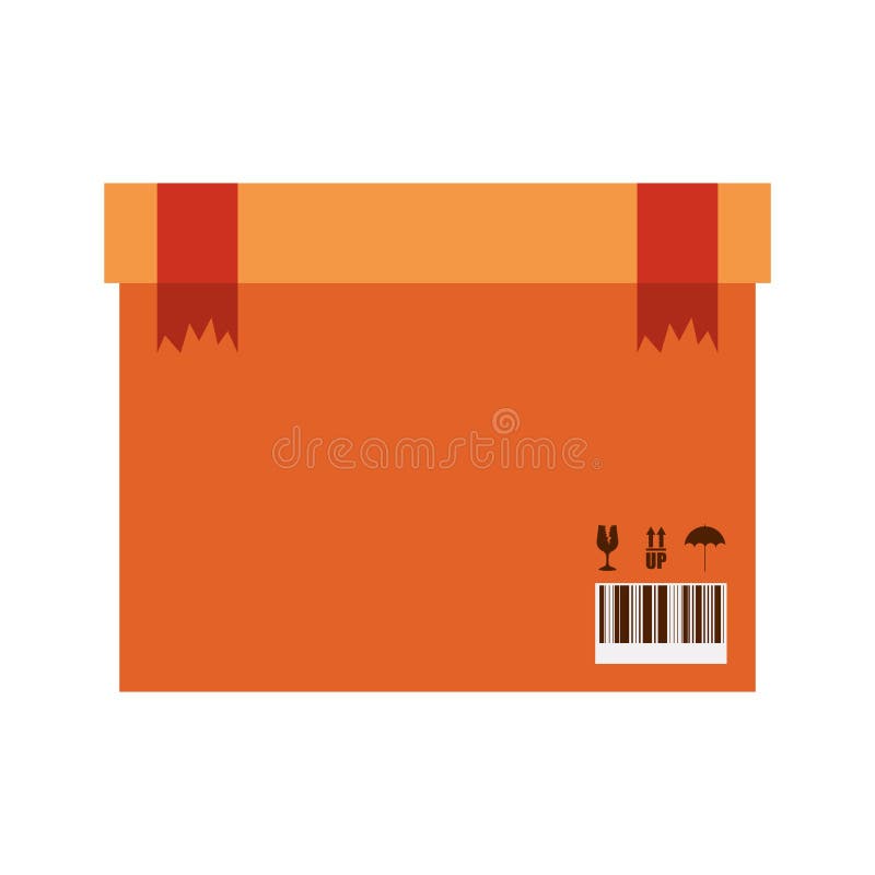 Sealed Packaging Tape in Carton with Box Cover Stock Vector ...