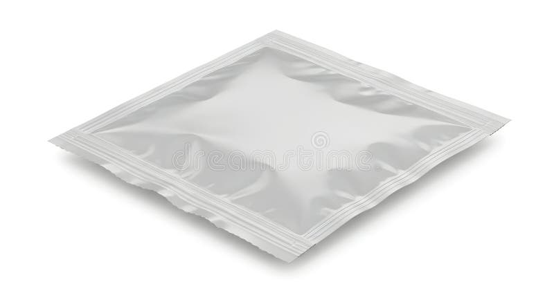 Sealed Packet Mockup on White Background Package Design Stock Photo ...