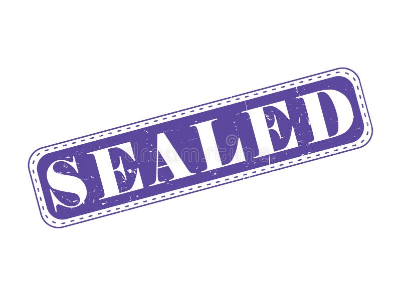 SEALED Rubber Stamp Seal on a Bar Stock Vector - Illustration of ...