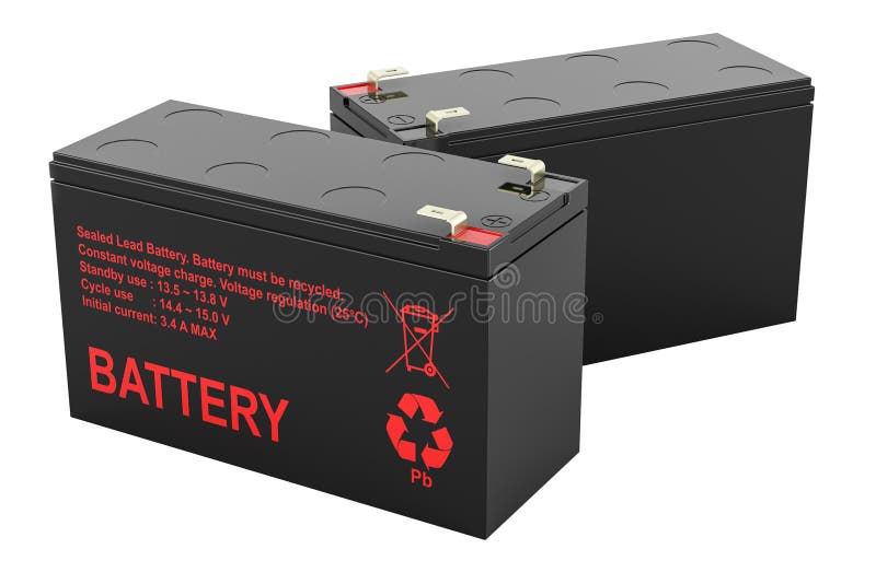 Sealed UPS Batteries, 3D Rendering Stock Illustration - Illustration of ...