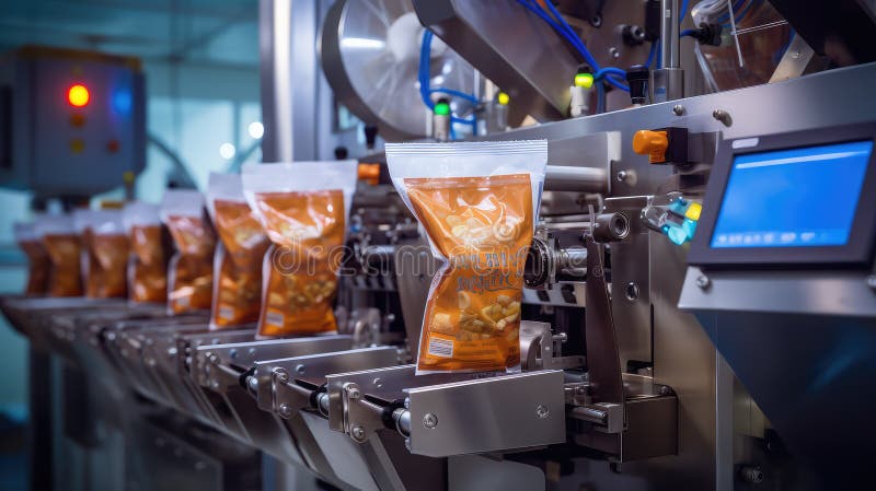 Sealing packaging plant stock illustration. Illustration of labeling ...