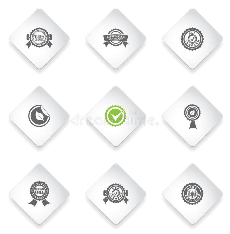 Seals Icon Set stock illustration. Illustration of vector - 66989313