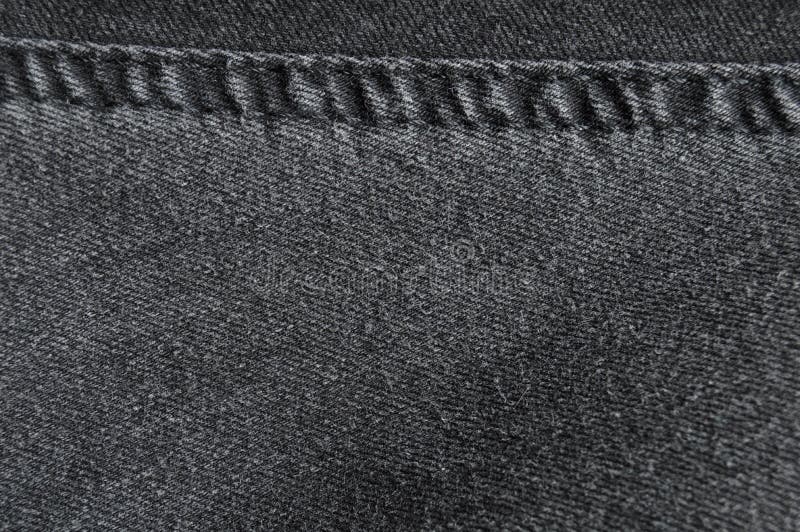 Seam Black Denim Cotton Jeans Fabric Texture Background Stock Photo ...