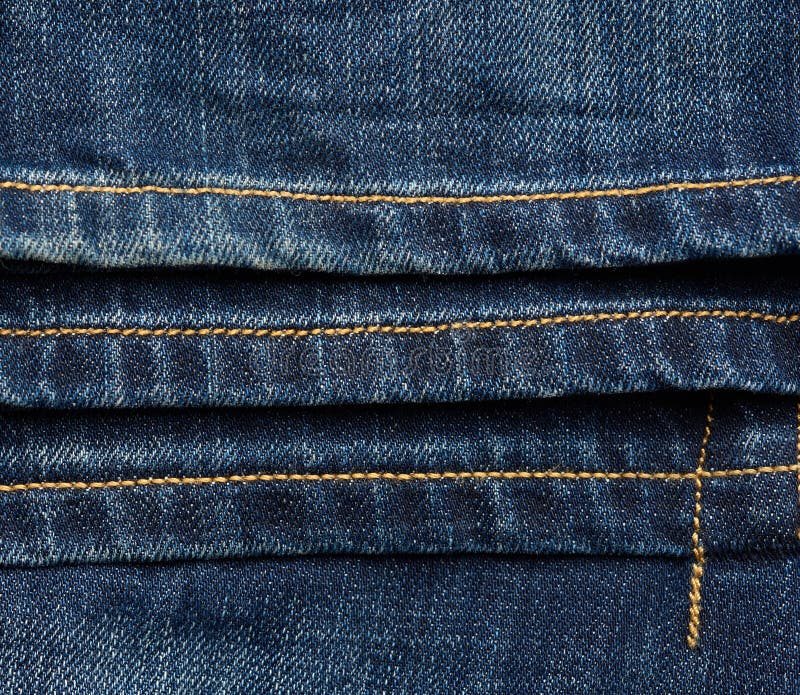 Seam Blue Jeans Brown Thread Full Frame Stock Photos - Free & Royalty ...
