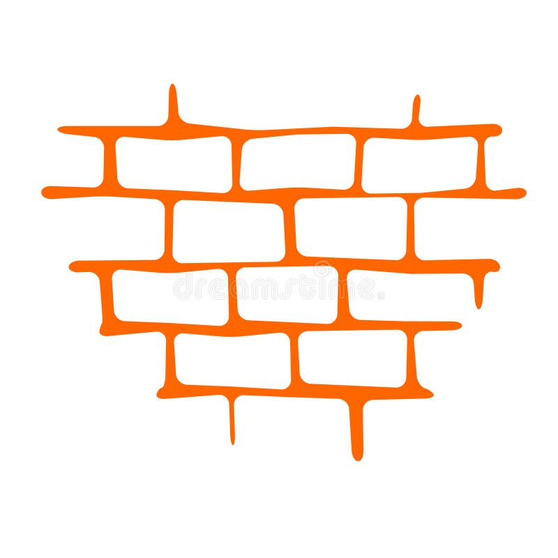 Seam. Brick Wall. Vector. Texture. Pattern Orange Stock Vector ...