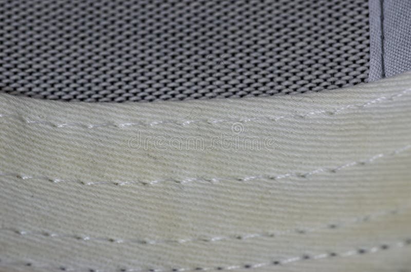 Seam inside a baseball cap stock image. Image of woven - 308002887
