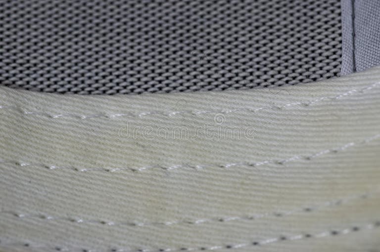 Seam inside a baseball cap stock image. Image of woven - 308002887