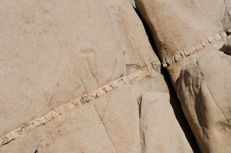 Seam of Rock in Sand Stone Close Up Stock Image - Image of crushed ...