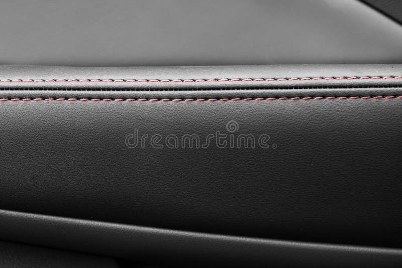 Seam on the Skin Stitched with Red Thread Stock Image - Image of detail ...