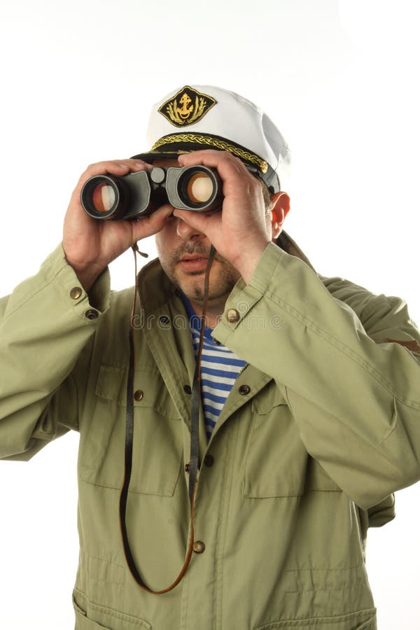 Seaman stock photo. Image of person, seaman, binocular - 24816816