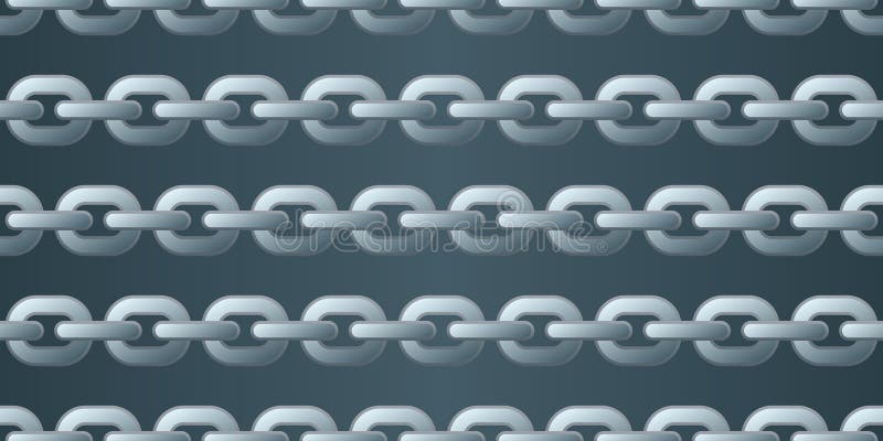 Seamess Interlocking Rows of Shiny Metal Chains Stock Vector ...