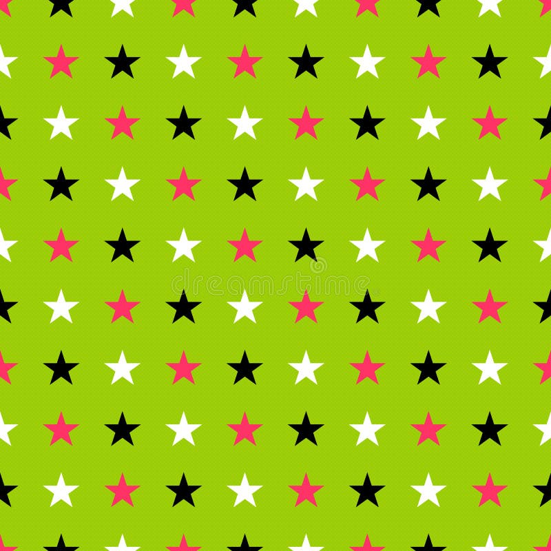 Seamles Star Pattern in Glow Punk Colors Stock Illustration ...