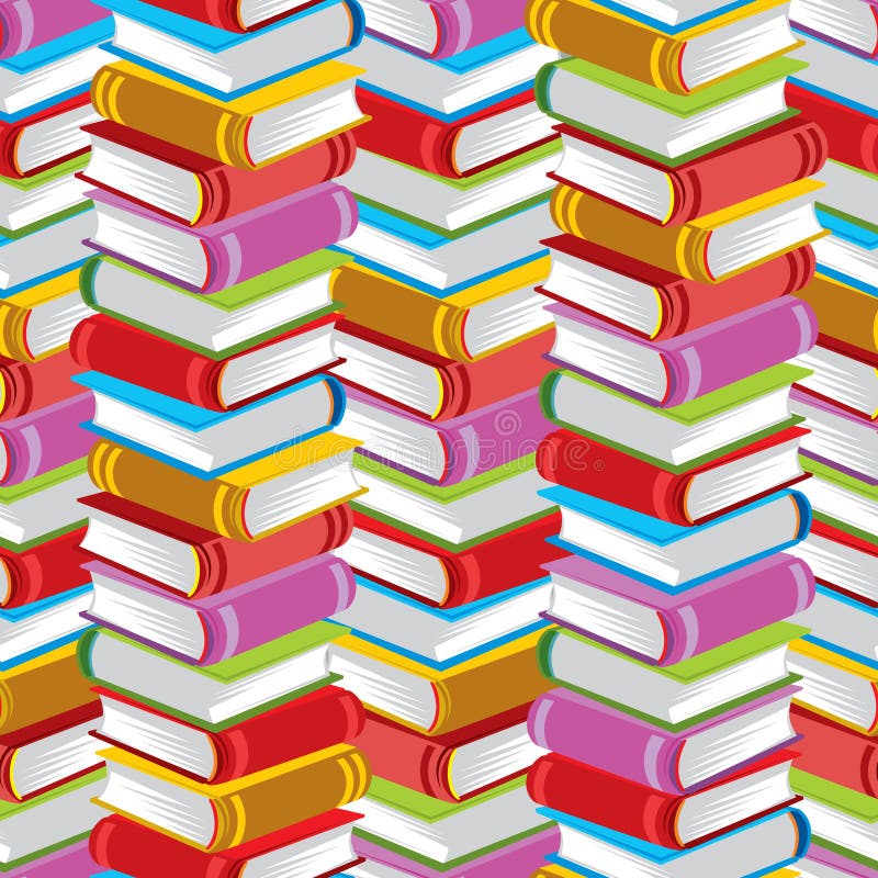 Seamless Book Pattern / Background Wallpaper Stock Vector ...