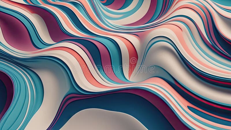 Seamless Abstract Animated Waves Flowing in Vibrant Colors Creates a ...