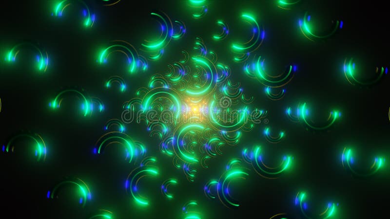 Dynamic Abstract Animation with Neon Geometry and Light Effects Stock ...