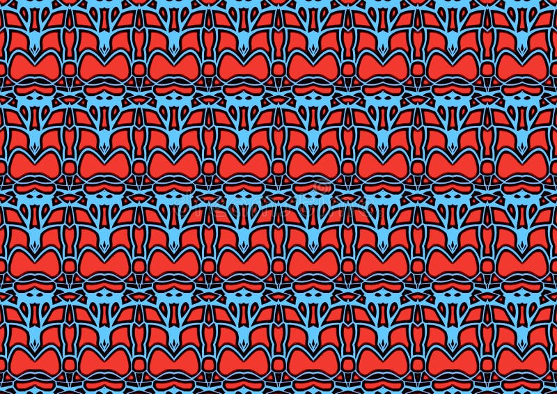 Seamless Abstract Background in Cyan and Red Tones Stock Illustration ...