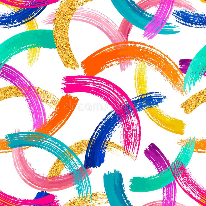 Seamless Abstract Background Pattern with Paint Strokes. Vector Stock ...