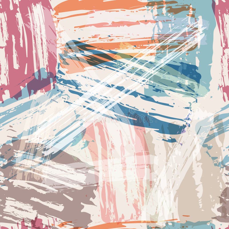 Seamless Abstract Background with Patches of Colored Paint Stock ...