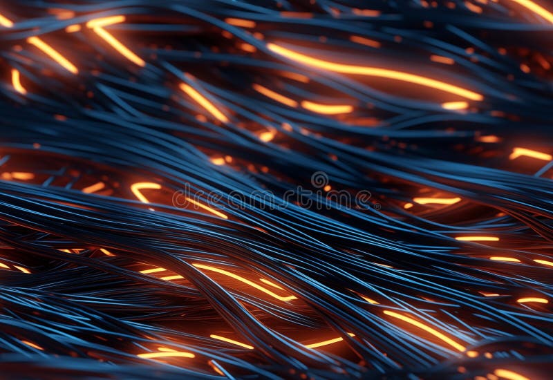 Seamless Abstract Background Texture with Electrical Wires, Closeup. AI ...