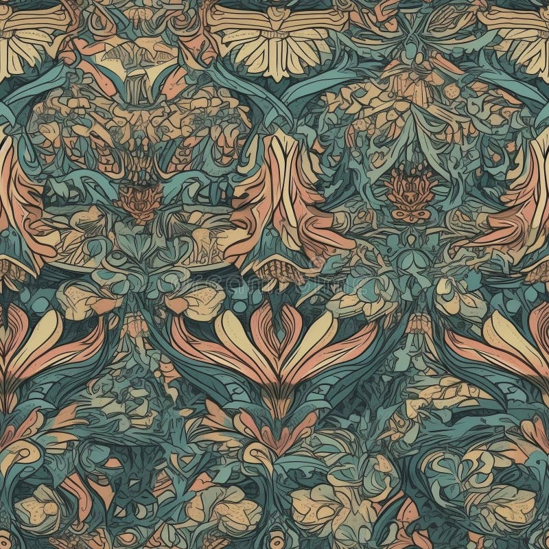 Seamless Abstract Background Tile with a Creativity Theme - Generative ...